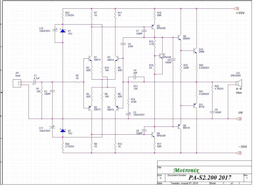 2 PCB PA-S2.200 - Power Amplifier DIY PCB Board Class AB With TO-3P or ...