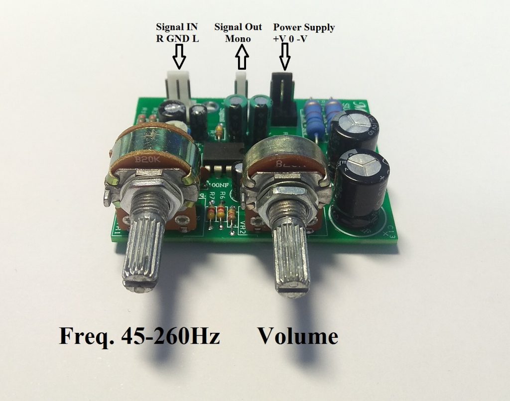 Subwoofer Low Pass Filter Electronic Crossover ASSEMBLED OR DIY KIT SUB ...