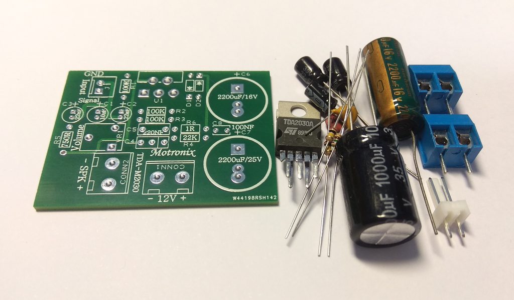 TDA2030A Power Amplifier KIT Miniature amplifier for general uses. 12 ...