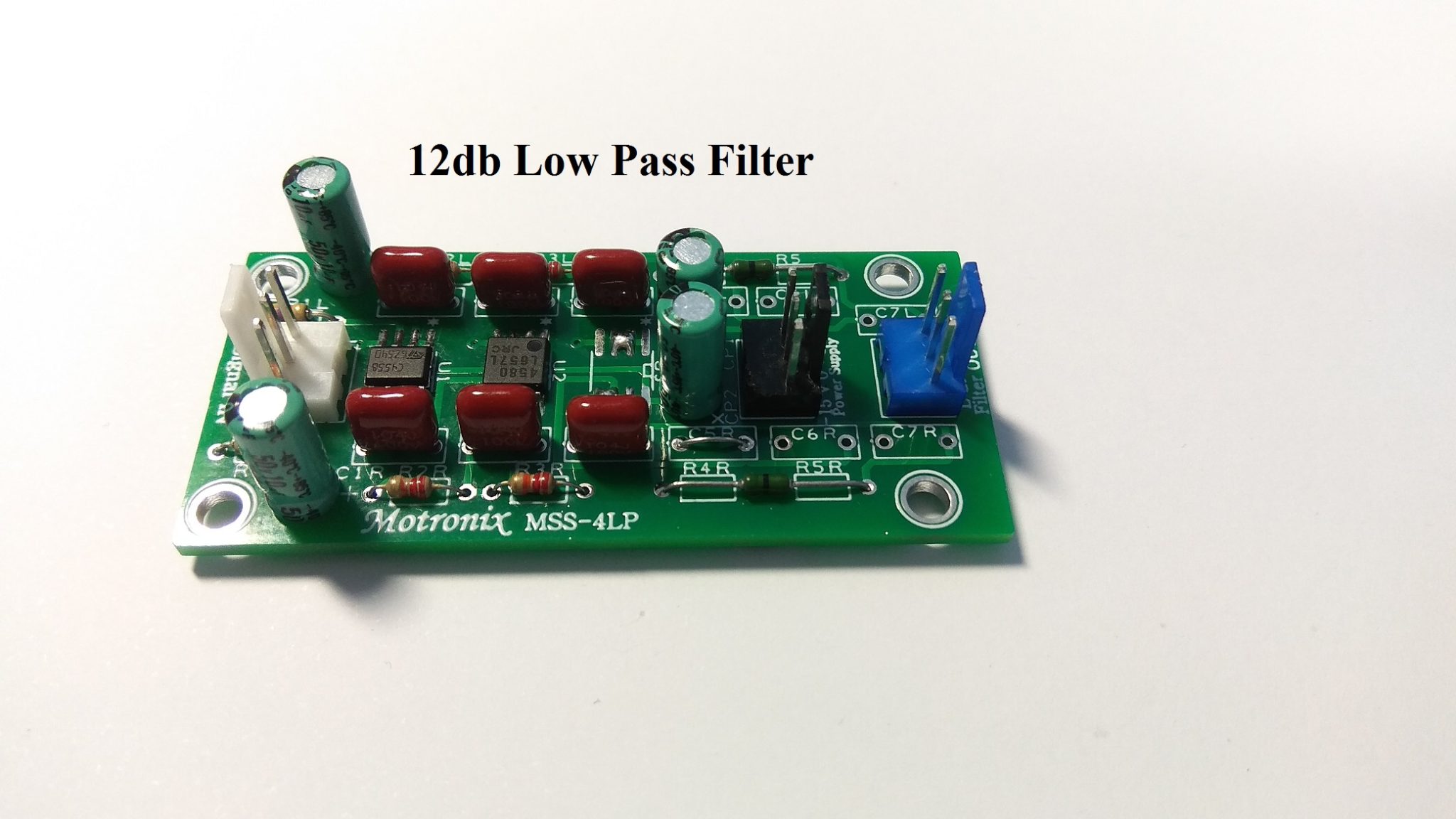 MSS-4LP Low Pass 6/12/18/24 db Stereo Active Filter module - Motronix